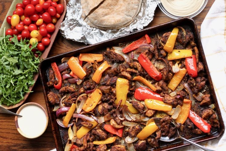 Whole30 Chicken Shawarma Sheet Pan Dinner - Feed Them Wisely