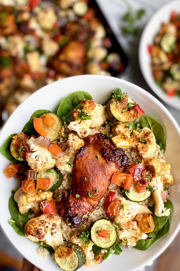 Roasted Ginger Turmeric Chicken and Vegetables - Feed Them Wisely